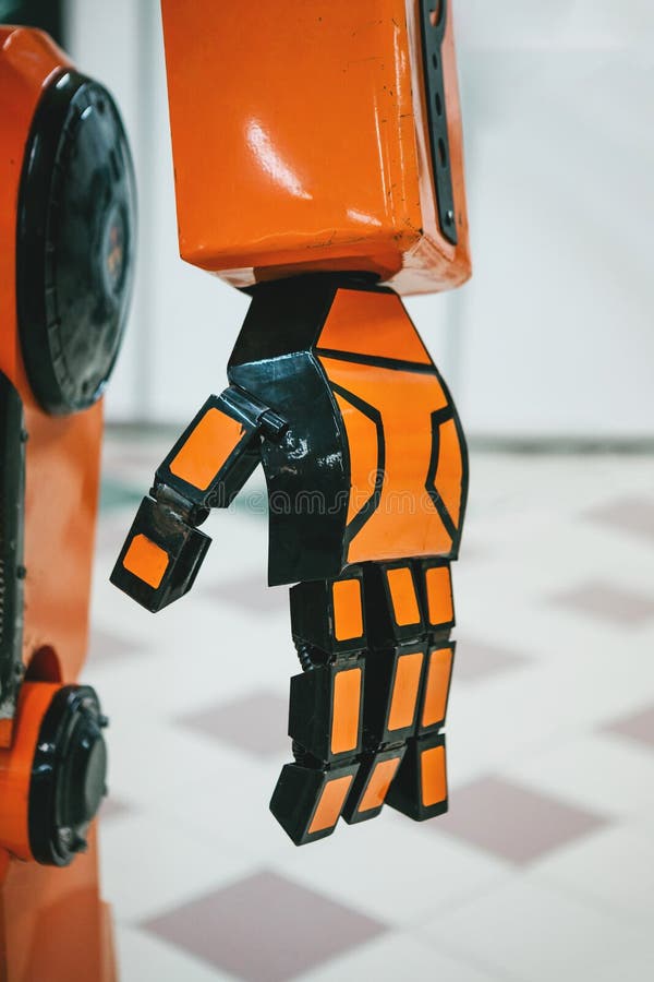 Iron robot arm stock photo. Image of future, automated - 214574890