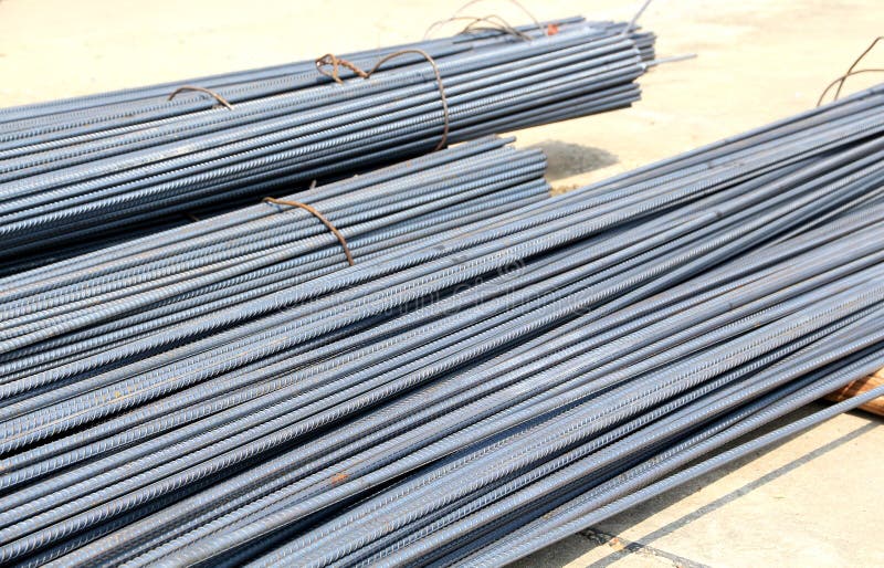 Iron Rod Armature for Construction Stock Image - Image of steel, build ...