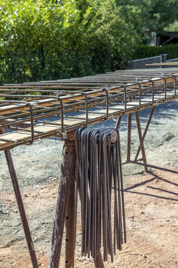 Iron Rod for the Concrete Foundation Stock Image - Image of hard ...