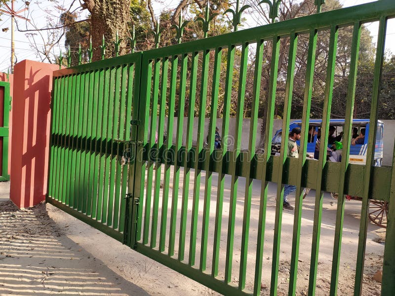 Iron rode made a gate editorial stock image. Image of transport - 172877179