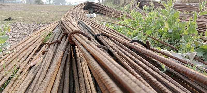 Iron Rods for Building Construction Stock Image - Image of plant ...