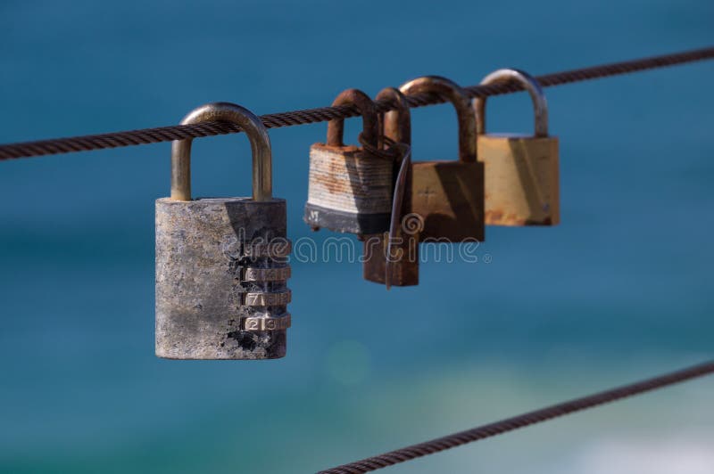Iron rope with padlocks stock photo. Image of business - 84226480