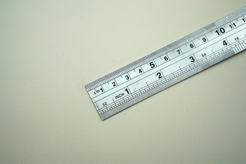 Iron Ruler Isolated on White Stock Image - Image of design, background ...
