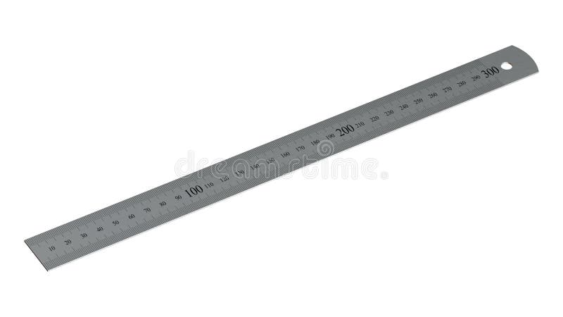 Iron Ruler on White Isolated. Copy Space for Text or Image, Idea ...