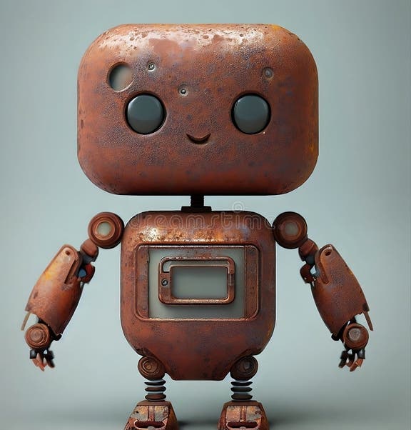 Iron Rust Robot , Generate by Ai . Stock Illustration - Illustration of ...