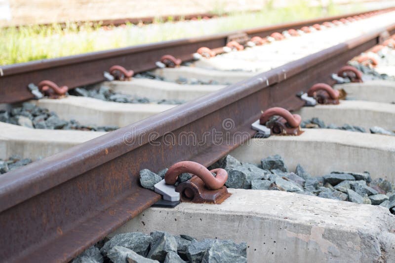 Iron Rusty Railway Tracks Railroad Stock Photo - Image of travel ...