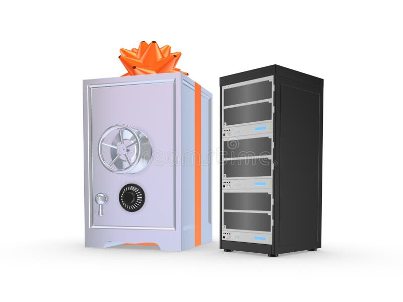 Safe server stock image. Image of connection, center - 32362509