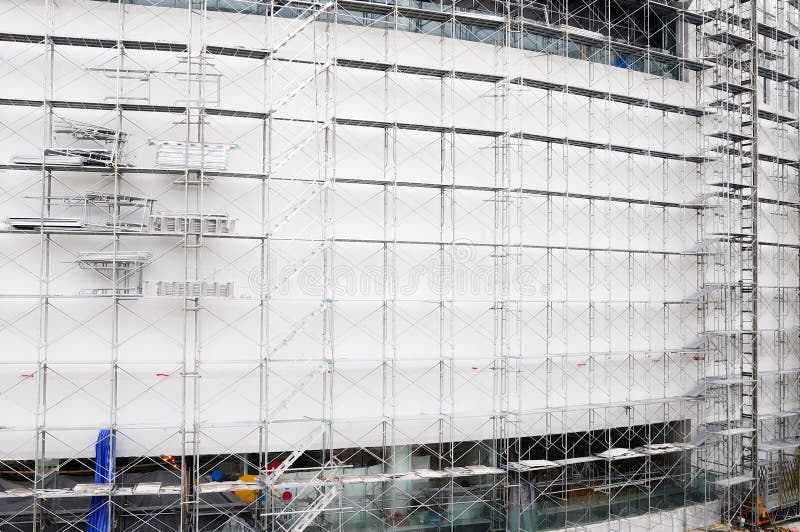 Scaffold of Iron Pipes for Architecture Works Stock Photo - Image of ...