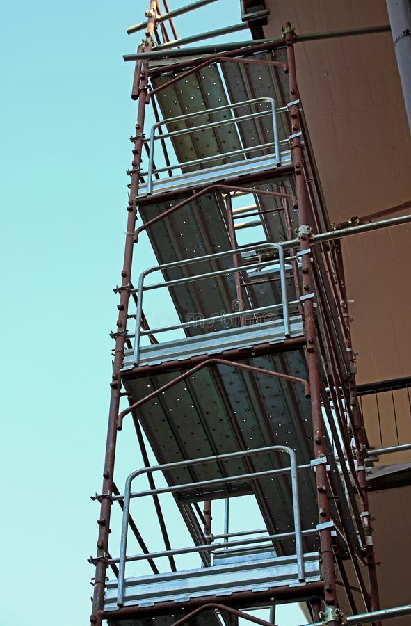 Iron Scaffolding from the Construction Site Installed on the ...