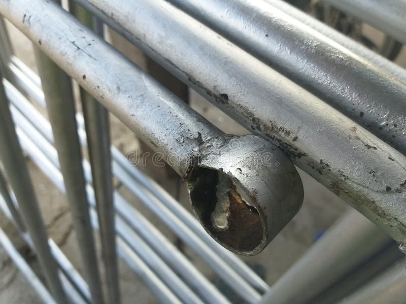 Iron Scaffolding on the Ground Stock Photo - Image of industry, steel ...