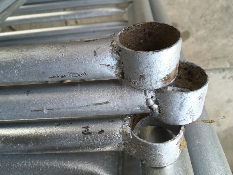 Iron Scaffolding on the Ground Stock Photo - Image of industrial ...