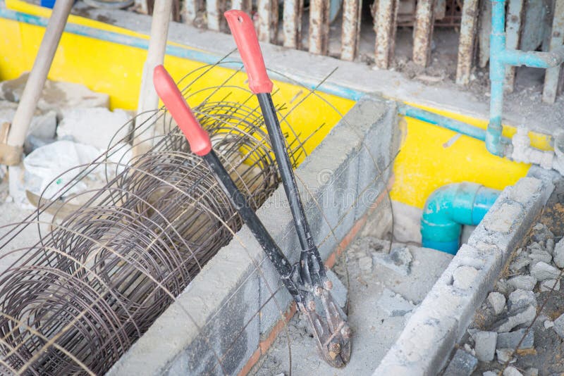 The Iron Scissors in Construction Stock Photo - Image of construct ...
