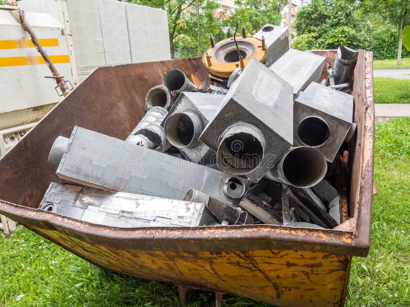 Iron scrap container stock photo. Image of refuse, recycling - 193833472