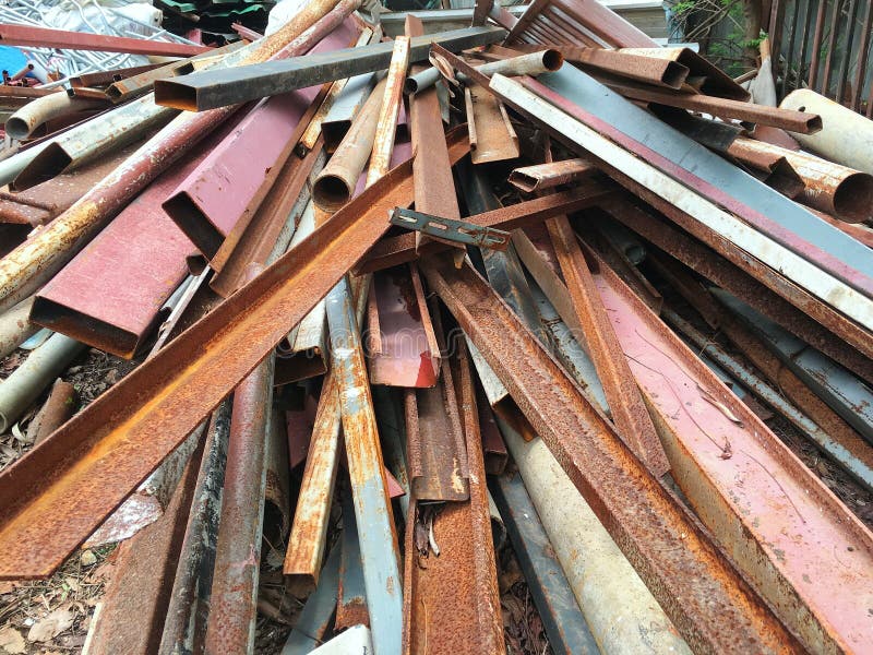 Iron Scrap. stock photo. Image of junk, iron, scrap, recycle - 73630164