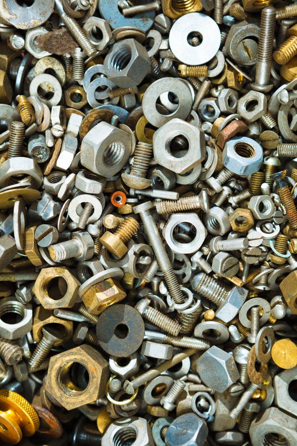 Iron nuts stock image. Image of background, idea, shadows - 123724077