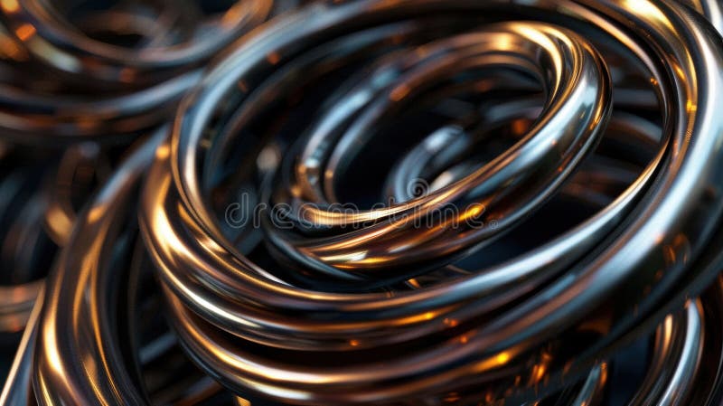 Iron Serpent. Twisted and Coiled Iron Sculpture Stock Illustration ...