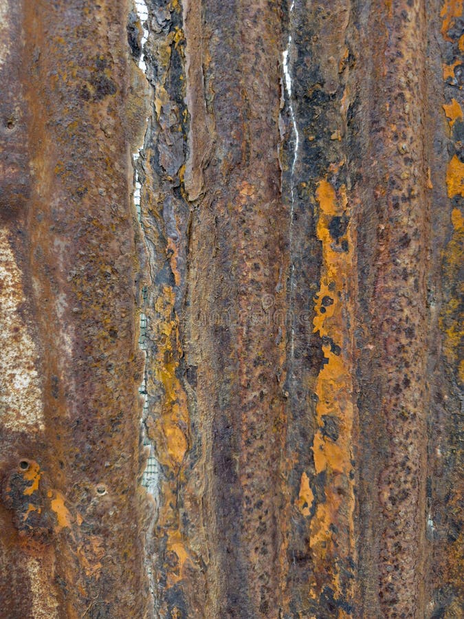 Iron Sheet Metal, Rust and Corrosion in a Harmony of Contrasts Stock ...