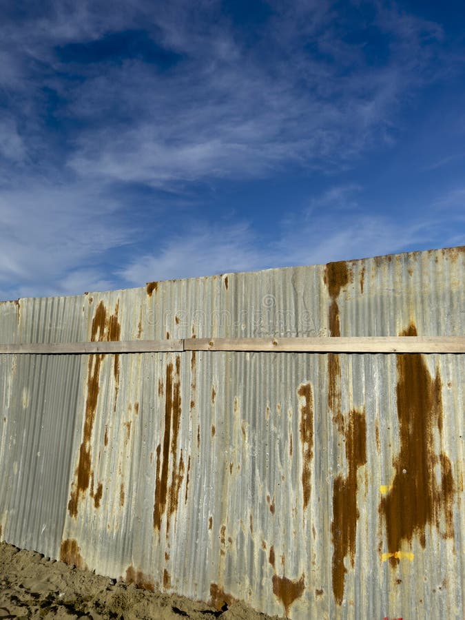 Iron Sheet Metal, Rust and Corrosion in a Harmony of Contrasts Stock ...