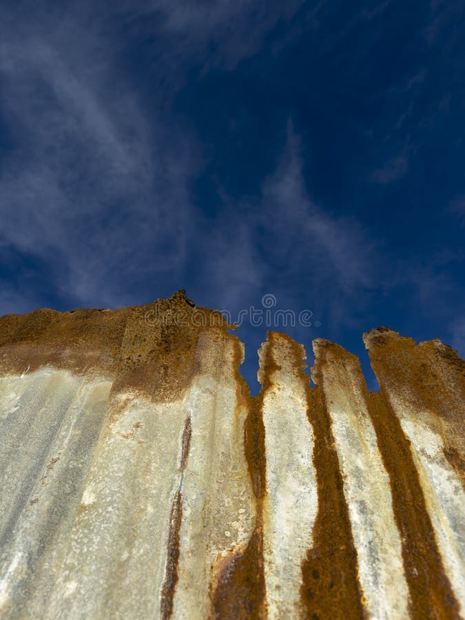 Iron Sheet Metal, Rust and Corrosion in a Harmony of Contrasts Stock ...