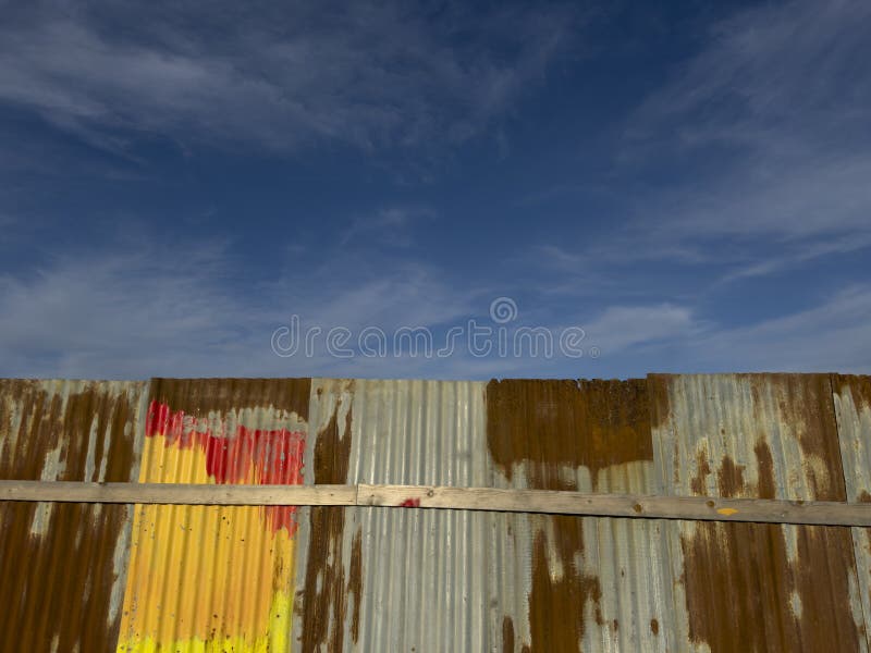 Iron Sheet Metal, Rust and Corrosion in a Harmony of Contrasts Stock ...