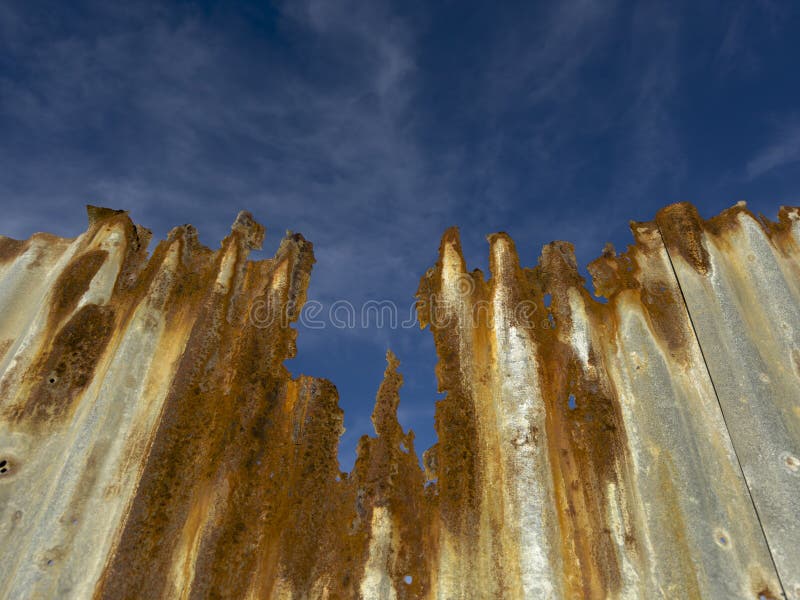 Iron Sheet Metal, Rust and Corrosion in a Harmony of Contrasts Stock ...