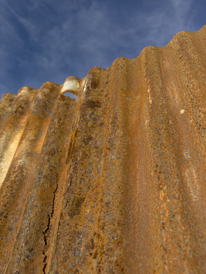 Iron Sheet Metal, Rust and Corrosion in a Harmony of Contrasts Stock ...