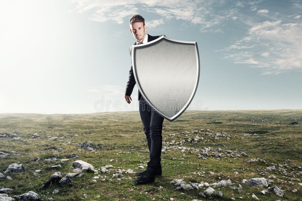 Iron shield stock image. Image of locked, shield, stand - 49917789