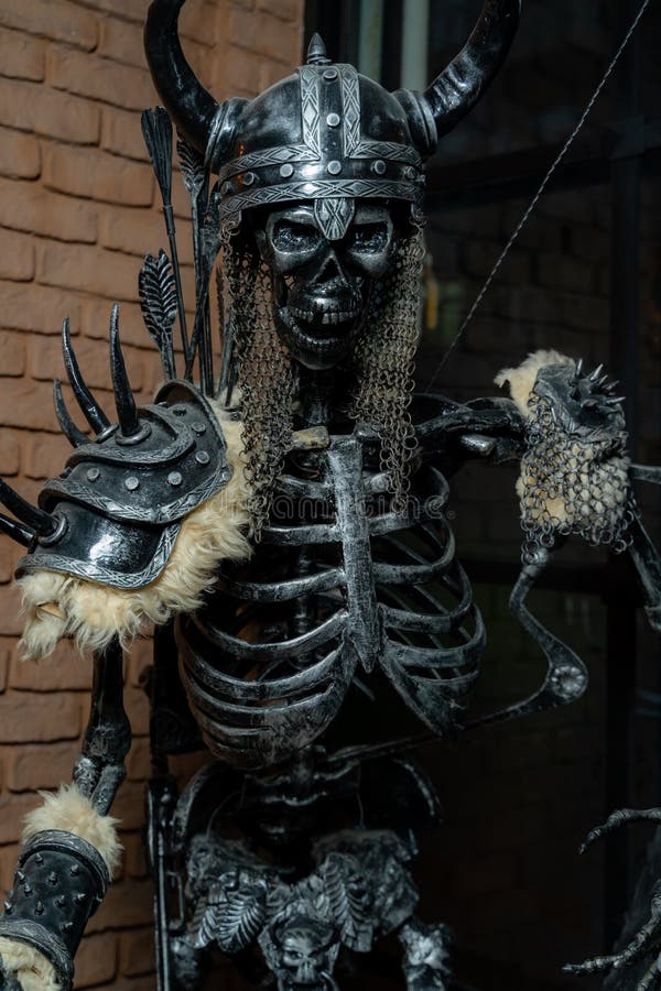 The Iron Skeleton of a Viking in Armor. Stock Photo - Image of travel ...