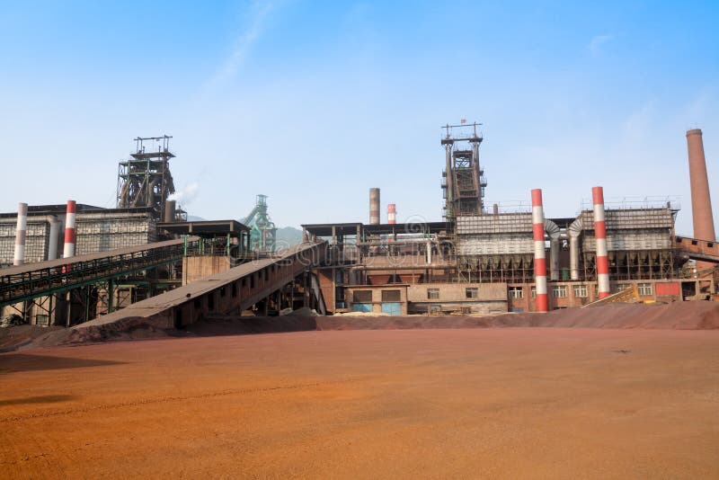 Factory stock photo. Image of built, blue, distant, grass - 5552832