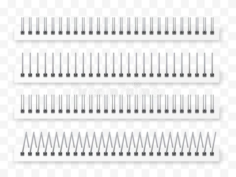 Spirals for Paper Sheets Isolated on White. Spiral Binder Vector ... Spirals for Paper Sheets Isolated on White. Spiral Binder Vector ...