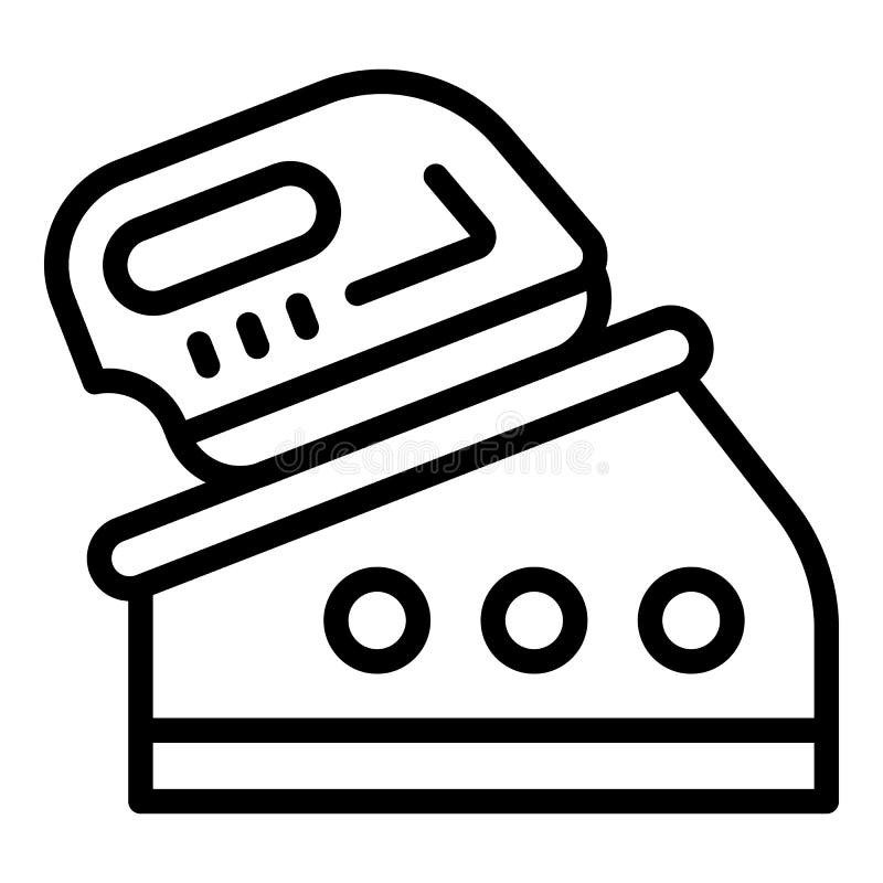 Iron Steam Icon Outline Vector. Cloth Board Stock Vector - Illustration ...