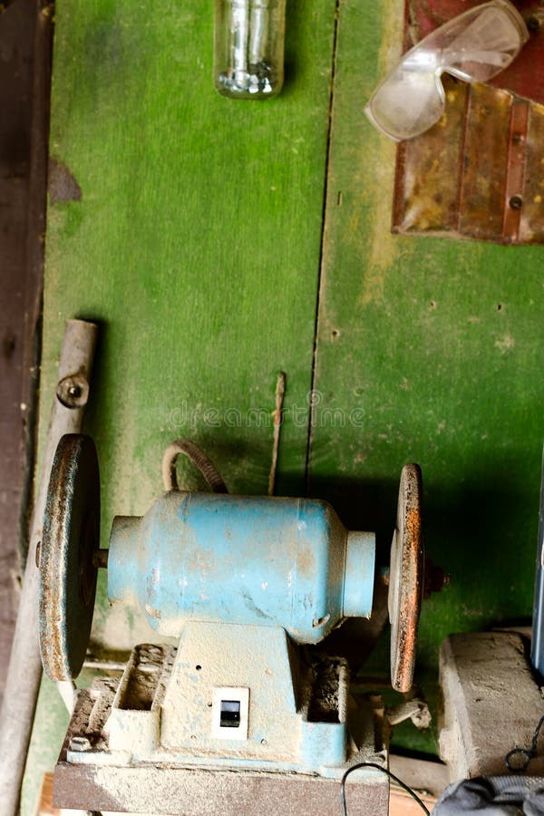 Iron cutting machine stock photo. Image of village, circular - 113677576