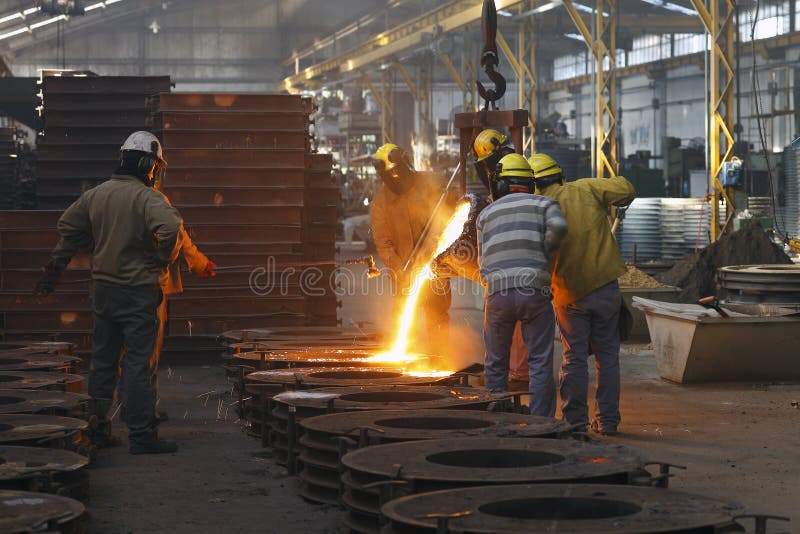 Iron and steel works stock image. Image of heat, engineer - 9823999