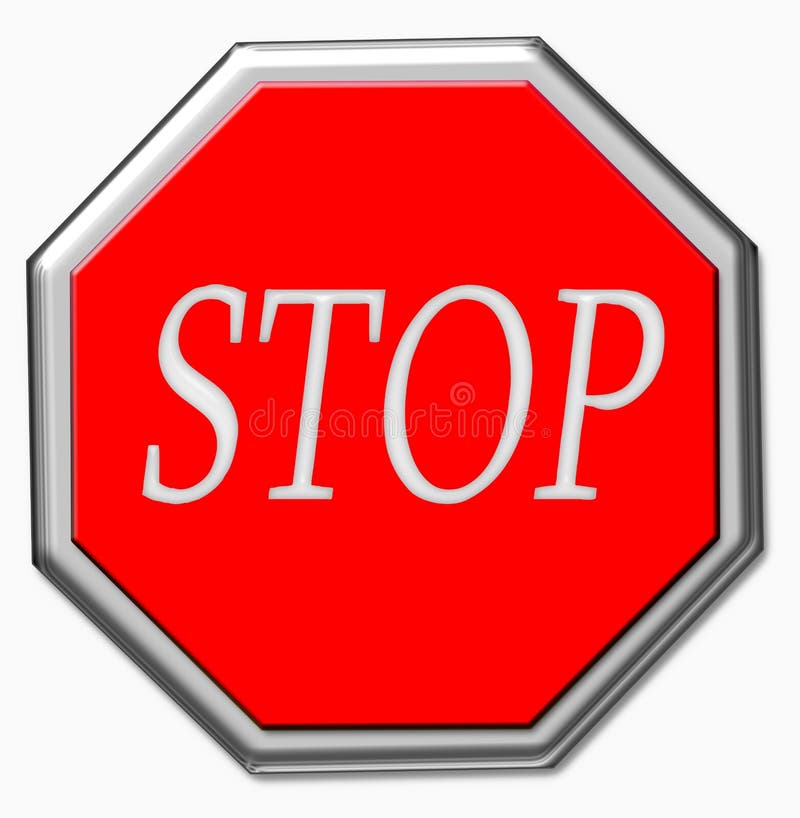 Six sided stop sign stock illustration. Illustration of symbol - 10582490