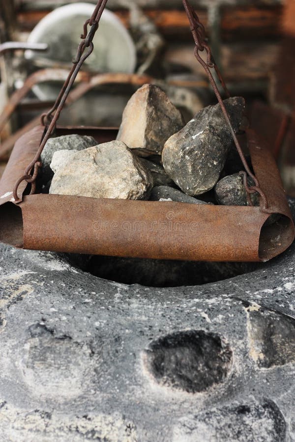 Iron Stove with Stones and Soot Macro Stock Image - Image of material ...