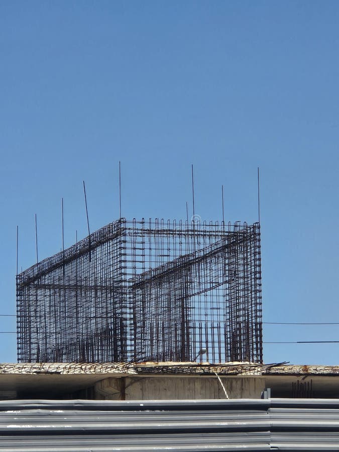 Iron Structure at a Construction Site Stock Photo - Image of construct ...
