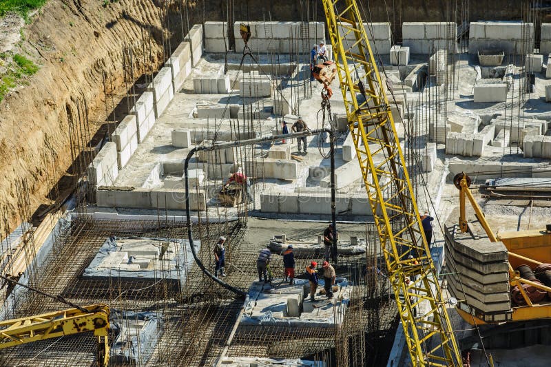 Iron Structure on a Construction Site Editorial Stock Image - Image of ...