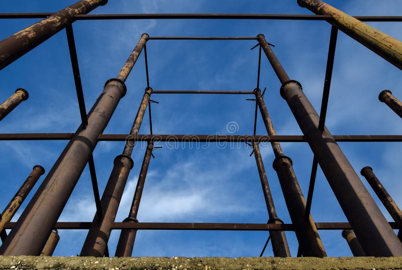 The Iron Structure is Left To Rust As it Crept into the Sky. Stock ...