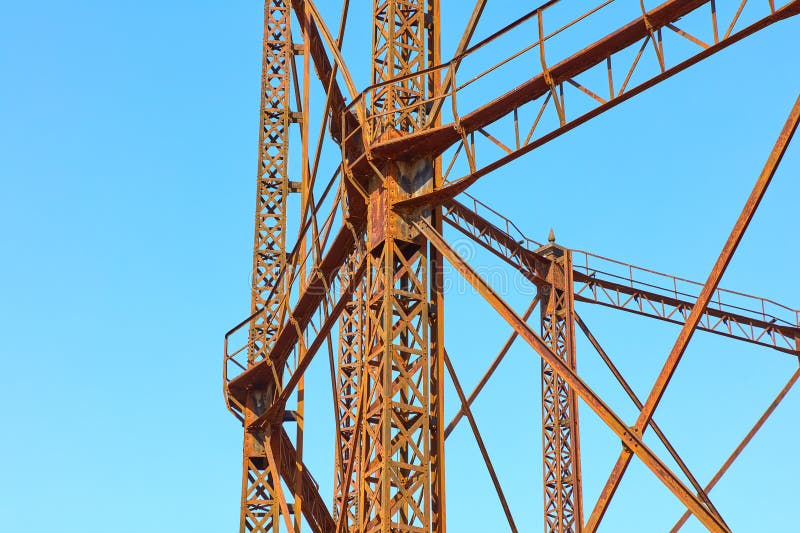 Iron struts stock image. Image of bright, blue, gear - 295683833