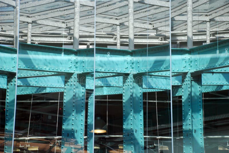 Iron support beams stock image. Image of blue, architecture - 4927573