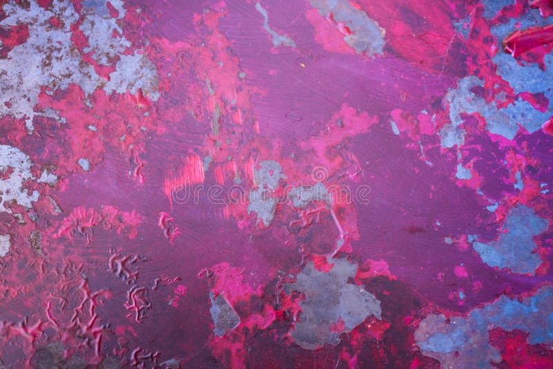 Iron Surface with Peeling Red Paint. Stock Image - Image of metal ...