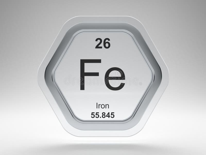 Iron - symbol Fe stock illustration. Illustration of laboratory - 20723791