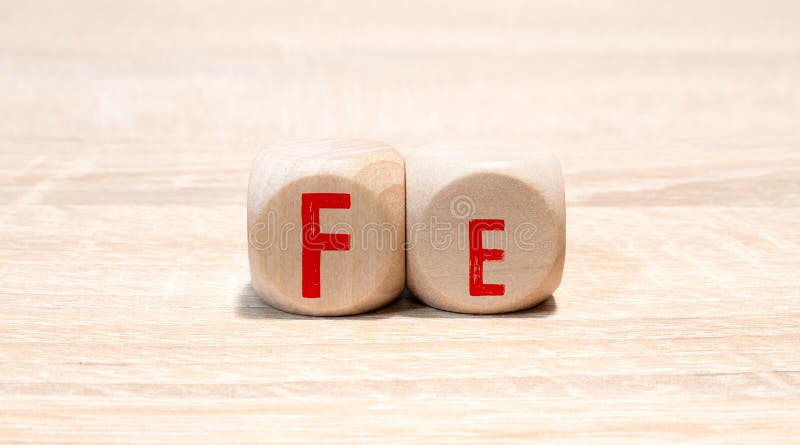 Formula of Iron - FE on Wooden Cubes Stock Image - Image of food ...