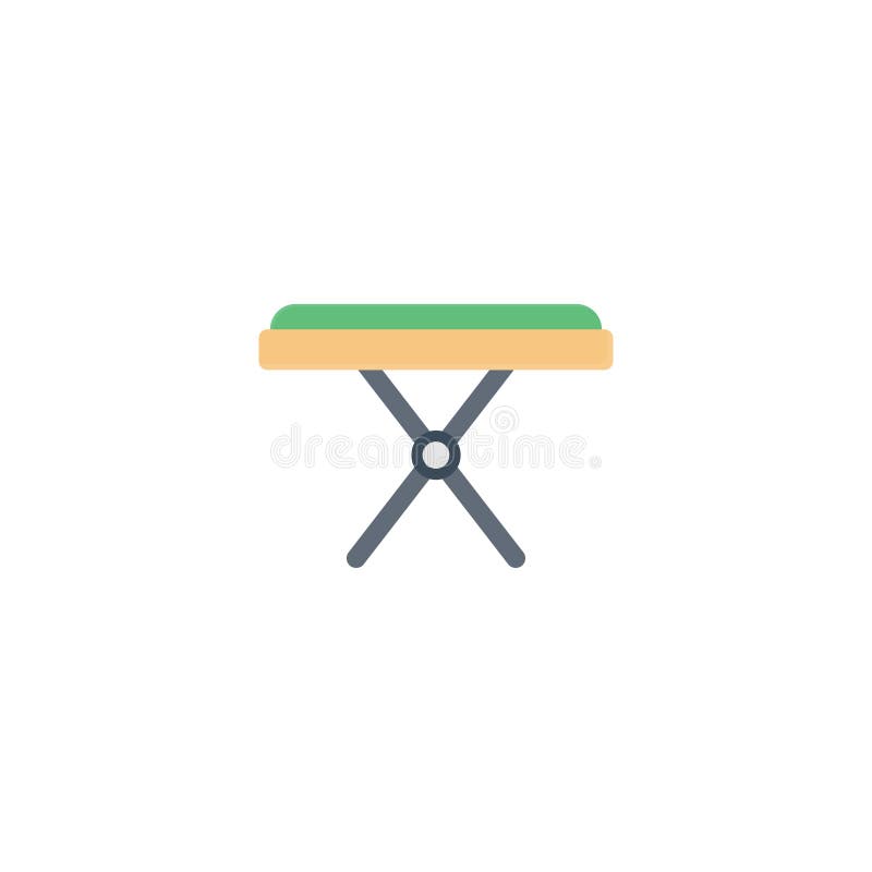 Iron Table Vector Flat Colour Icon Stock Vector - Illustration of ...