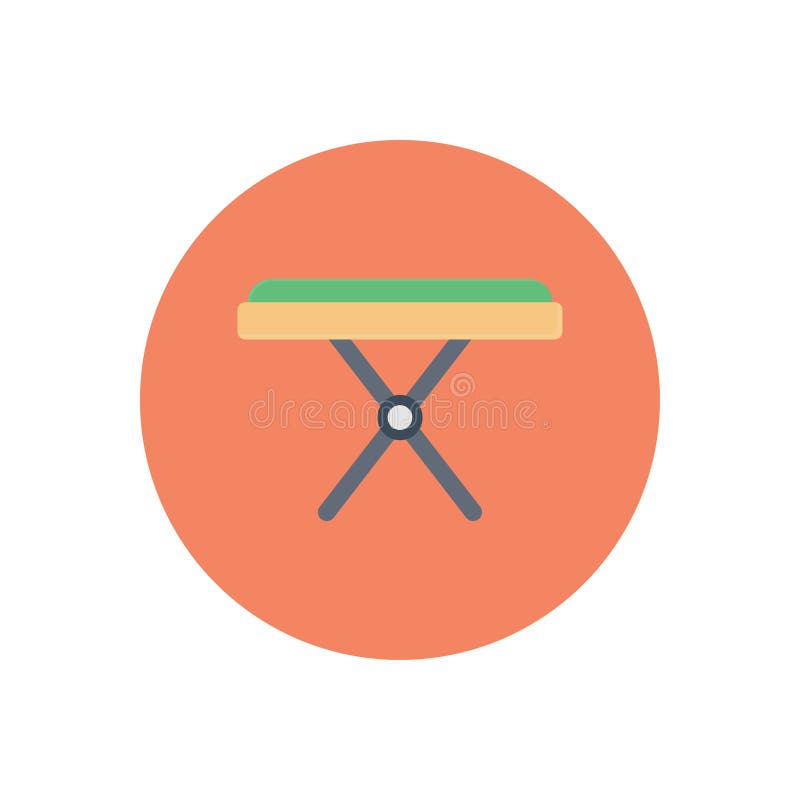 Iron Table Vector Flat Colour Icon Stock Vector - Illustration of ...