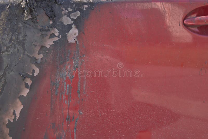 Iron Texture of the Burnt Part of the Car Stock Image - Image of ...