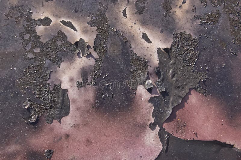 Iron Texture of the Burnt Part of the Car Stock Image - Image of burn ...