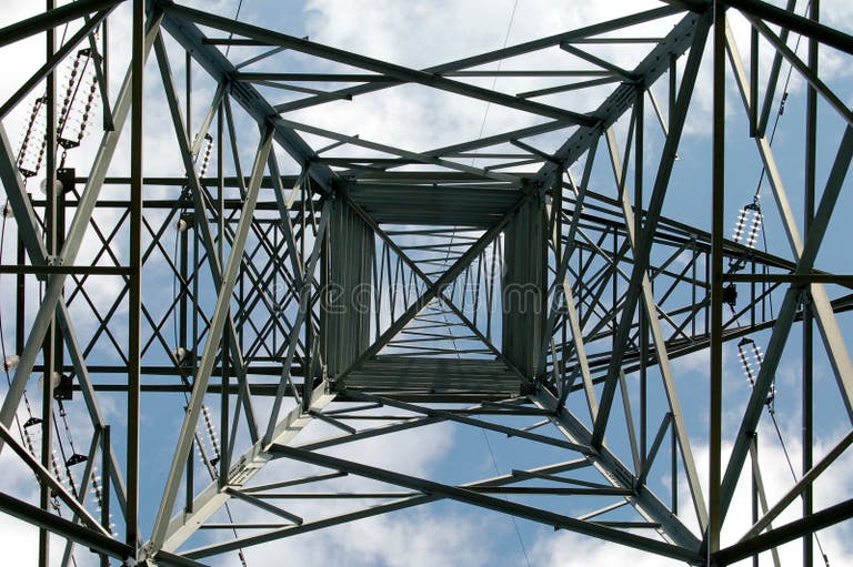 Iron Tower in Shawinigan, Canada 3. Stock Image - Image of voltage ...