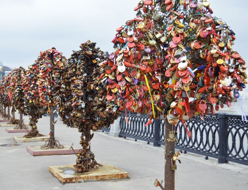 Iron Trees Make a Modern Forest Stock Image - Image of decoration ...