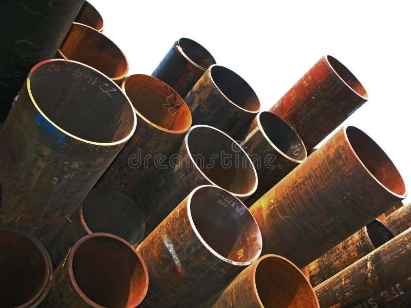 Iron tubes with rust stock image. Image of rust, cylinder - 981267
